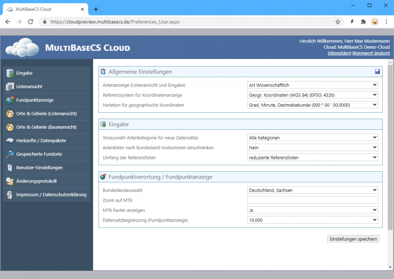 Cloud_Einstellungen – MultiBaseCS